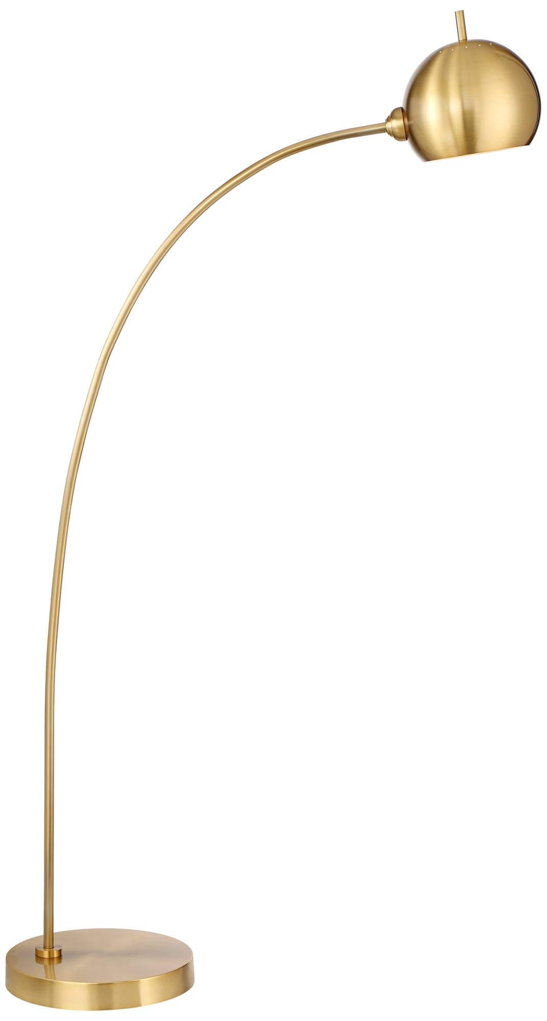 Possini Euro Design Capra Modern Chairside Arched Lamp Floor Standing 70" Tall Antique Brass Gold Swivel Head Bright Lighting Decor for Living Room Task Reading House Bedroom Home