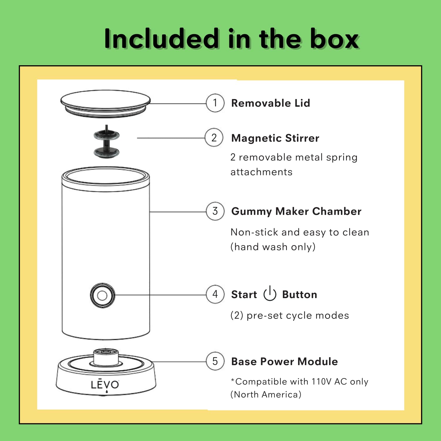 LĒVO Gummy Candy Mixer - Hands-Free Infused Edible Mixer & Potent Gummy Candy Maker - Make Your Own Infused Gummies - Gummy Maker Machine for DIY Herb Infused Gummy Candies