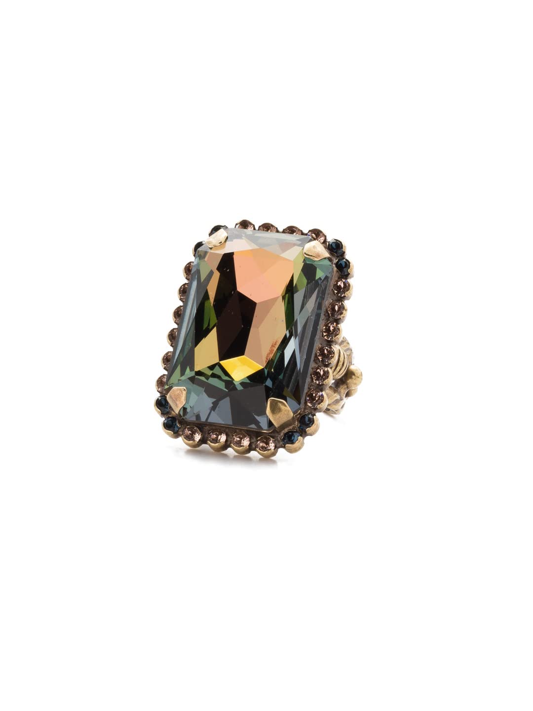Sorrelli Luxurious Emerald-Cut Cocktail Ring (RBT69AGSDE)