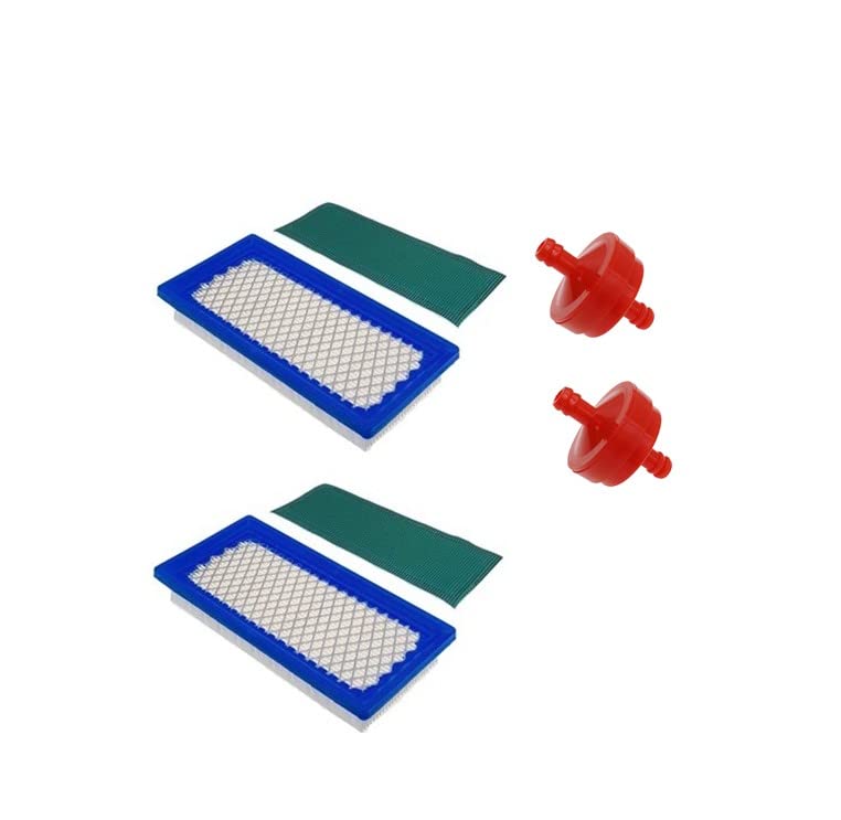 TENOMAL 2 Pack 494511 Air Filter + Pre Filter 492889 With Fuel Filter Replace B&S 4145 494511 494511S Generac 0494511S 1494511S 494511S Fits 93400 115400 133400