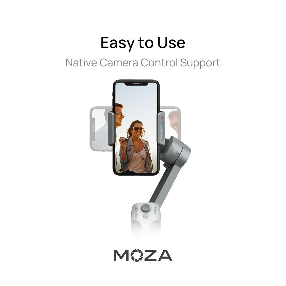 MOZA Mini MX Gimbal Stabilizer 3-Axis Mobile Handheld Stabilizer for Smartphone Small Palm Size Support iOS&Android Easy Start Filming with Max Payload 9.9OZ for Vlog YouTube Street Snapshot
