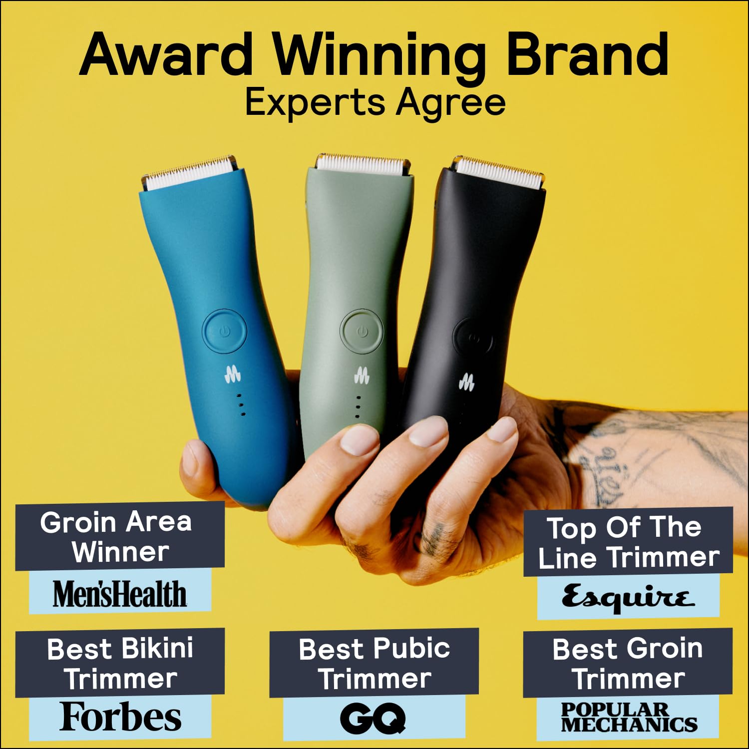 MERIDIAN - The Complete Package: Includes Men’s Waterproof Electric Below-The-Belt Trimmer and The Spray (50 mL) | Features Ceramic Blades and Sensitive Shave Tech (Sage)