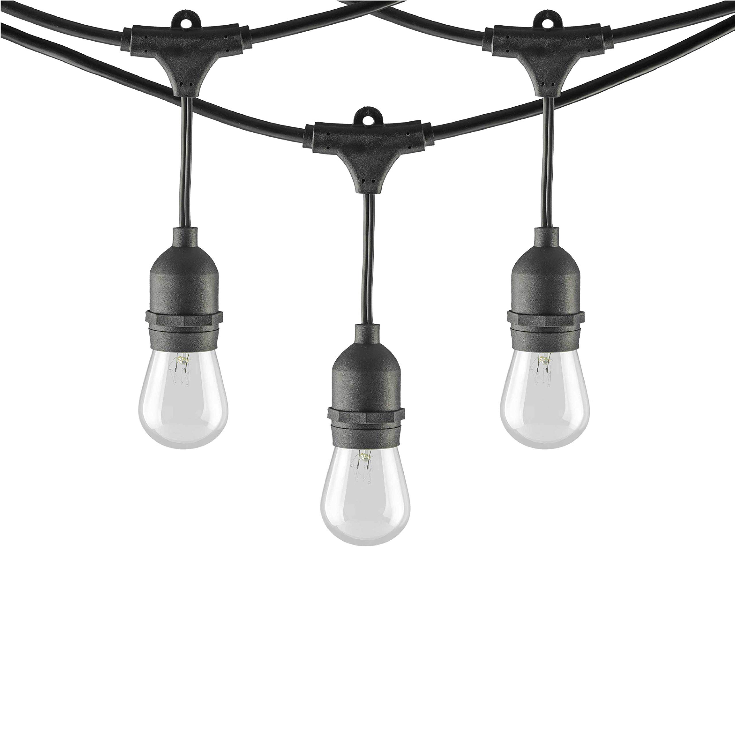 Mr Beams 11W Incandescent, S14 Bulb String Lights, 48 feet, Black