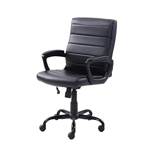 ZLXDP Mid-Back Manager's Office Chair Bonded Leather