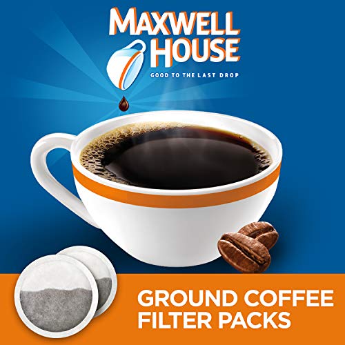 Maxwell House Original Medium Roast Ground Coffee Filter Packs (40 Filter Packs, 4 Packs of 10)