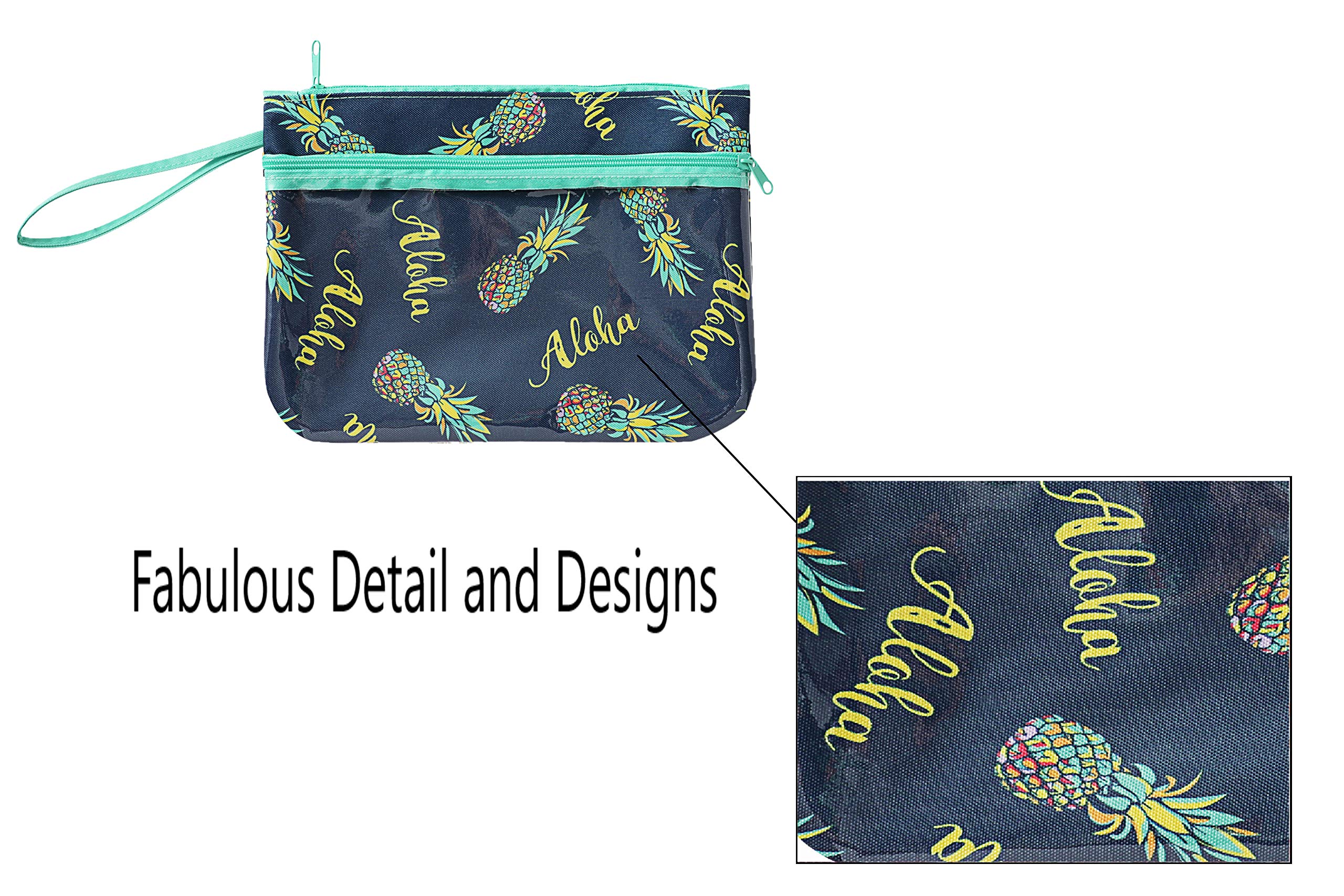 Morgan Home 2-Pack Swimsuit Sack Beach Companion- Holds Items and Keeps Items Safe and Dry, Protected from Sand, Water and More (Aloha Pineapple)