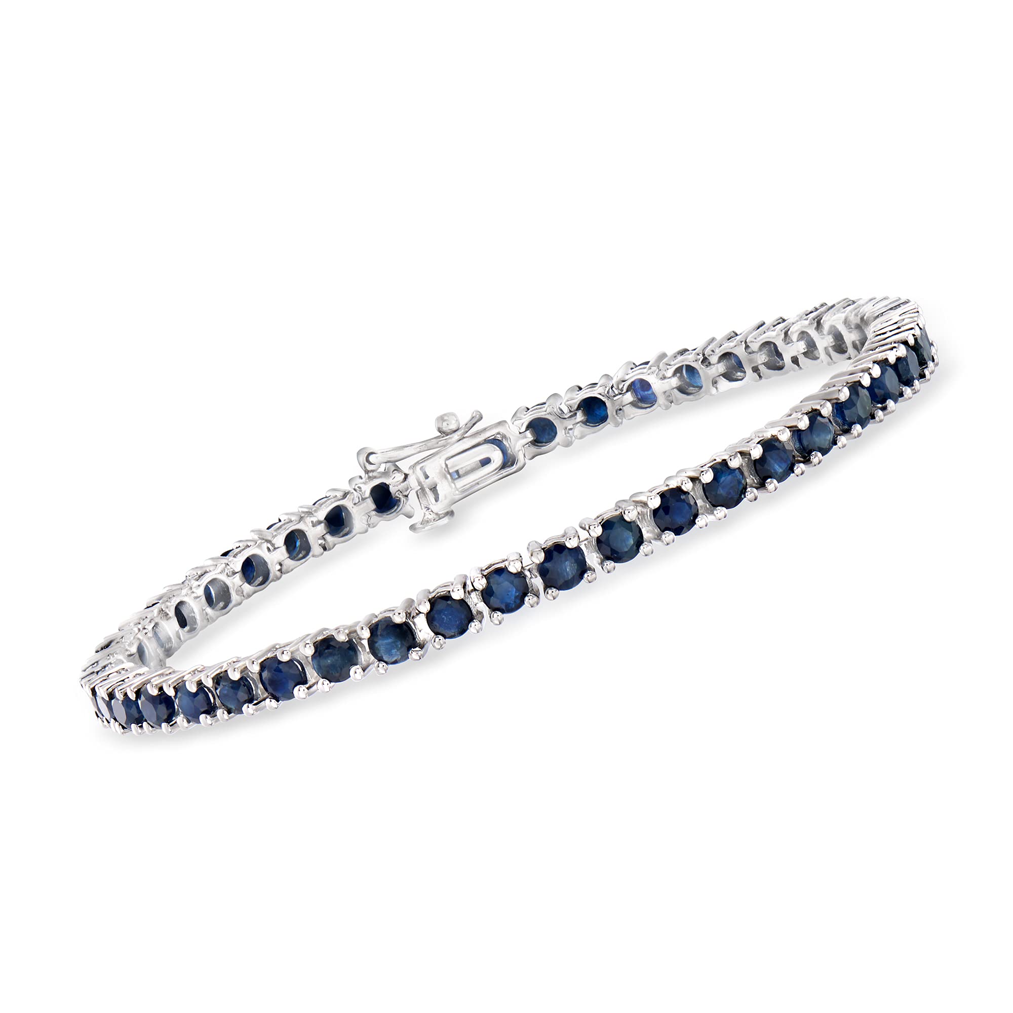 Ross-Simons 8.70 ct. t.w. Sapphire Tennis Bracelet in Sterling Silver. 8.25 inches