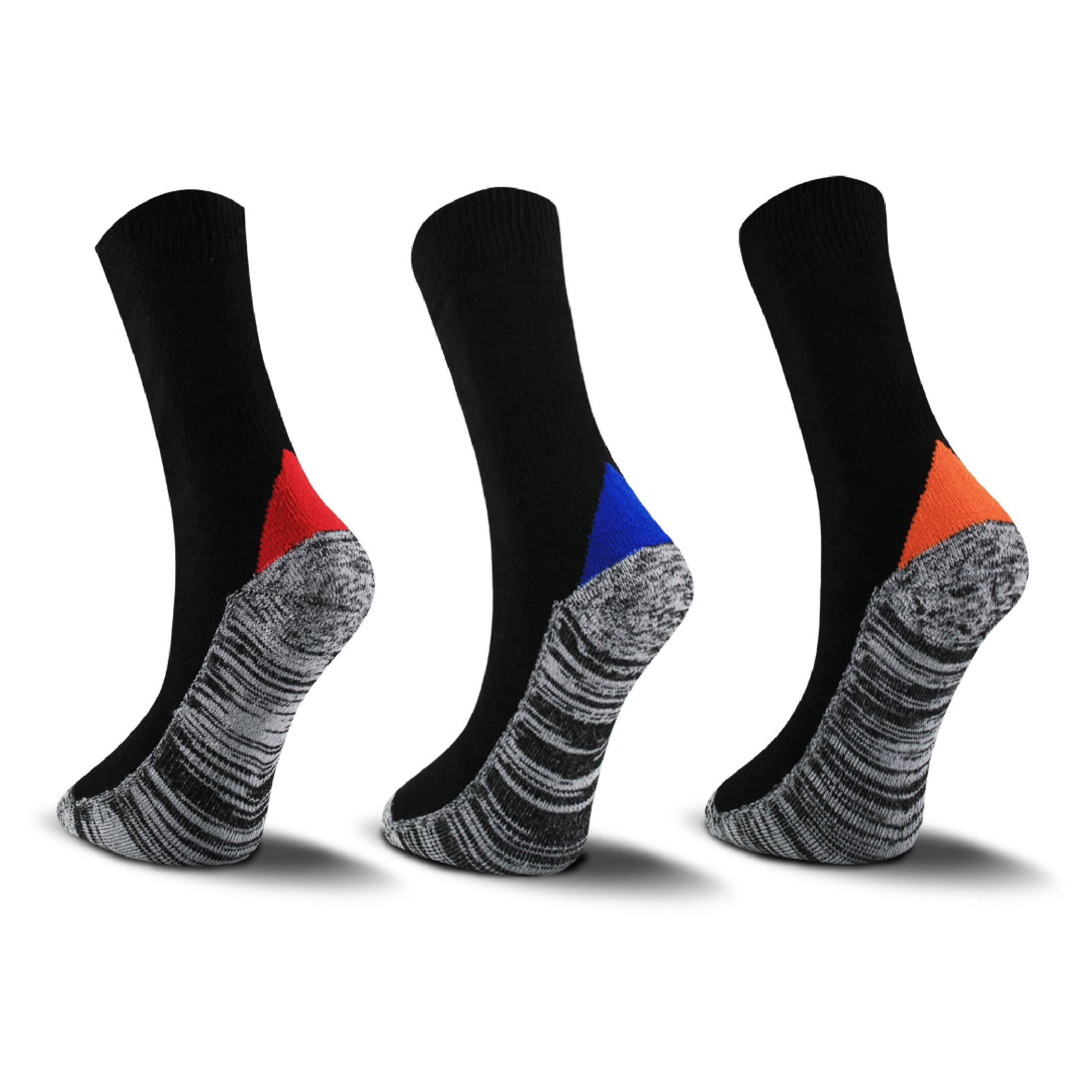 socksberg 6-12 Pairs Cushioned Crew Work Socks for Men | Durable Heavy Duty Mens Work Socks for Steel Toe Boots | Moisture Wicking Men's Reinforced Work Boot Socks | Size 6-12