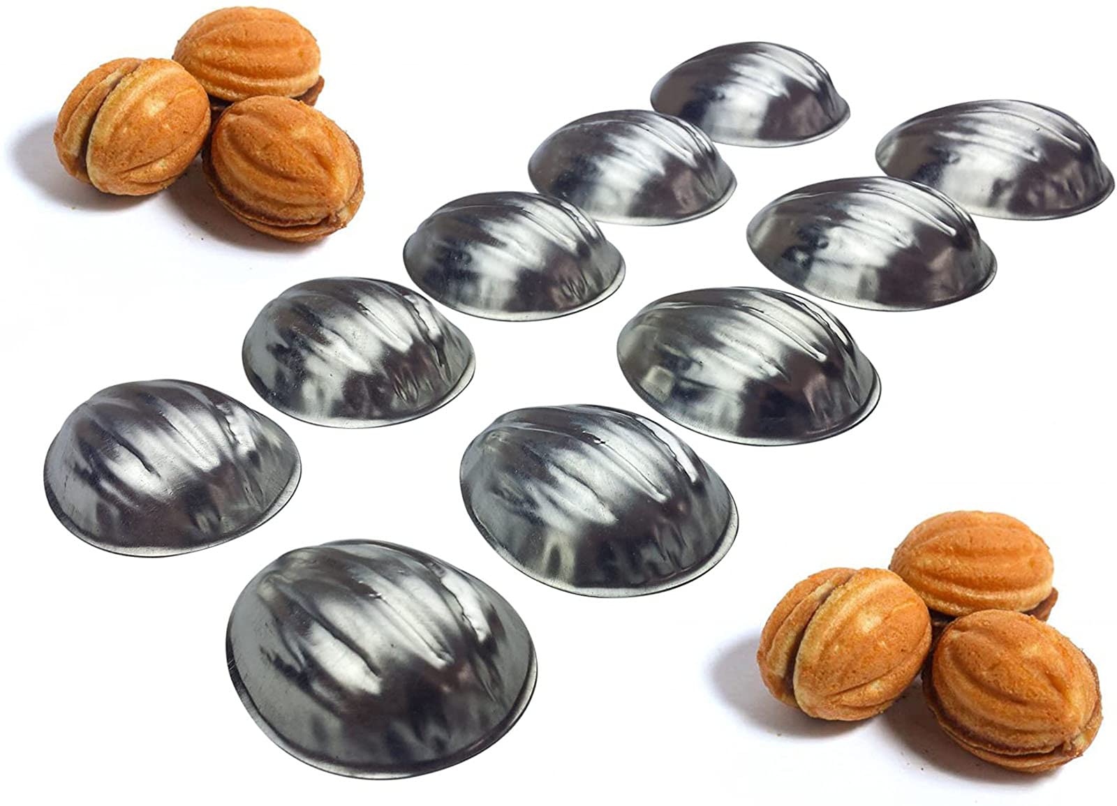 Sweet Russian Oreshki Pastry Cookie Nutlets 100 pcs Metal Mold Forms Орешки