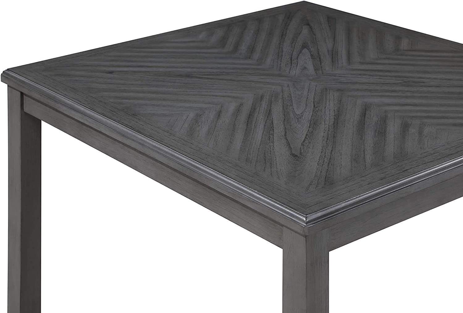 New Classic Furniture Gia 5-Piece Counter Set with 1 Table and 4 Chairs, 42-Inch, Gray