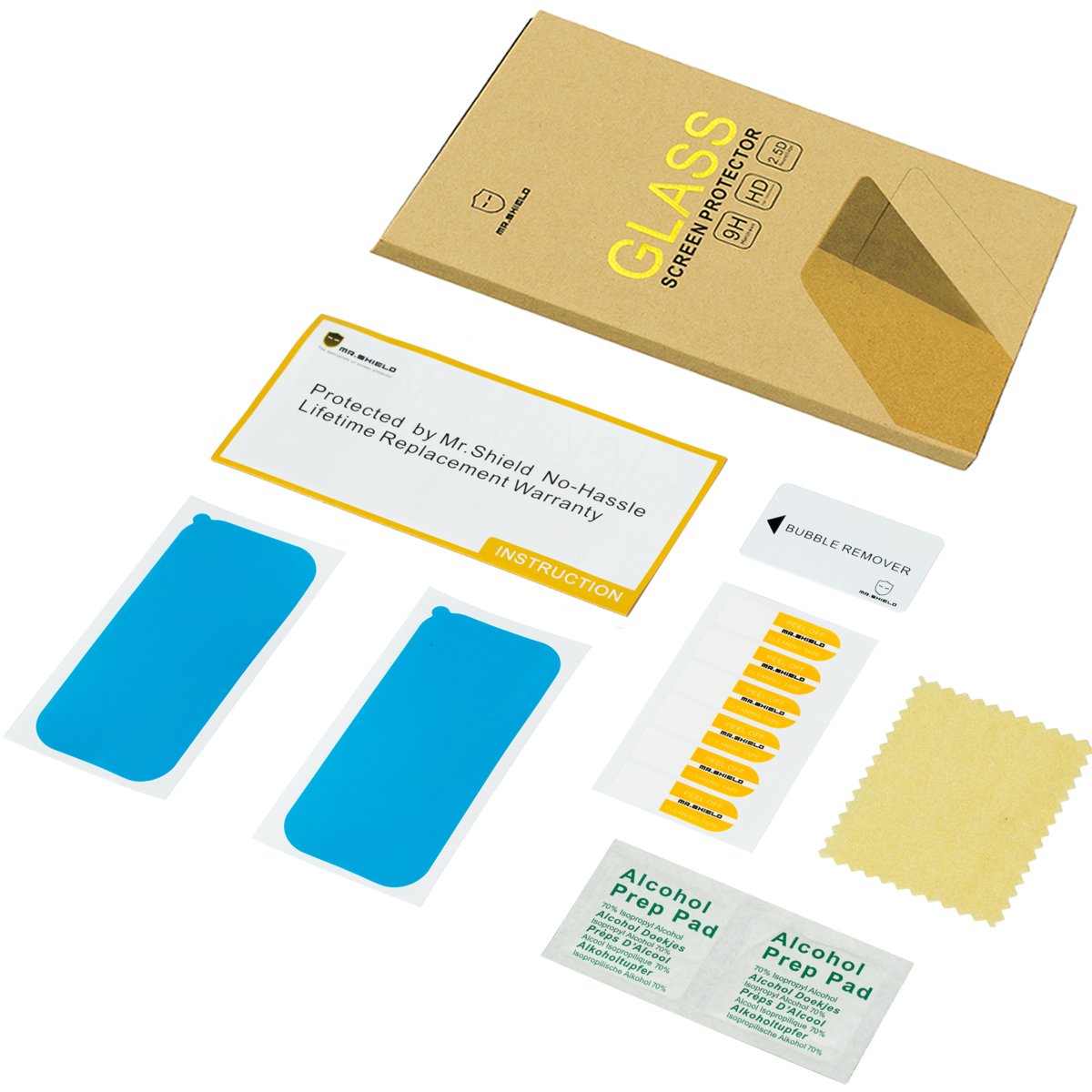 Mr.Shield [3-Pack] Designed For Samsung Galaxy A21 [Upgrade Maximum Cover Screen Version] [Tempered Glass] [Japan Glass with 9H Hardness] Screen Protector with Lifetime Replacement