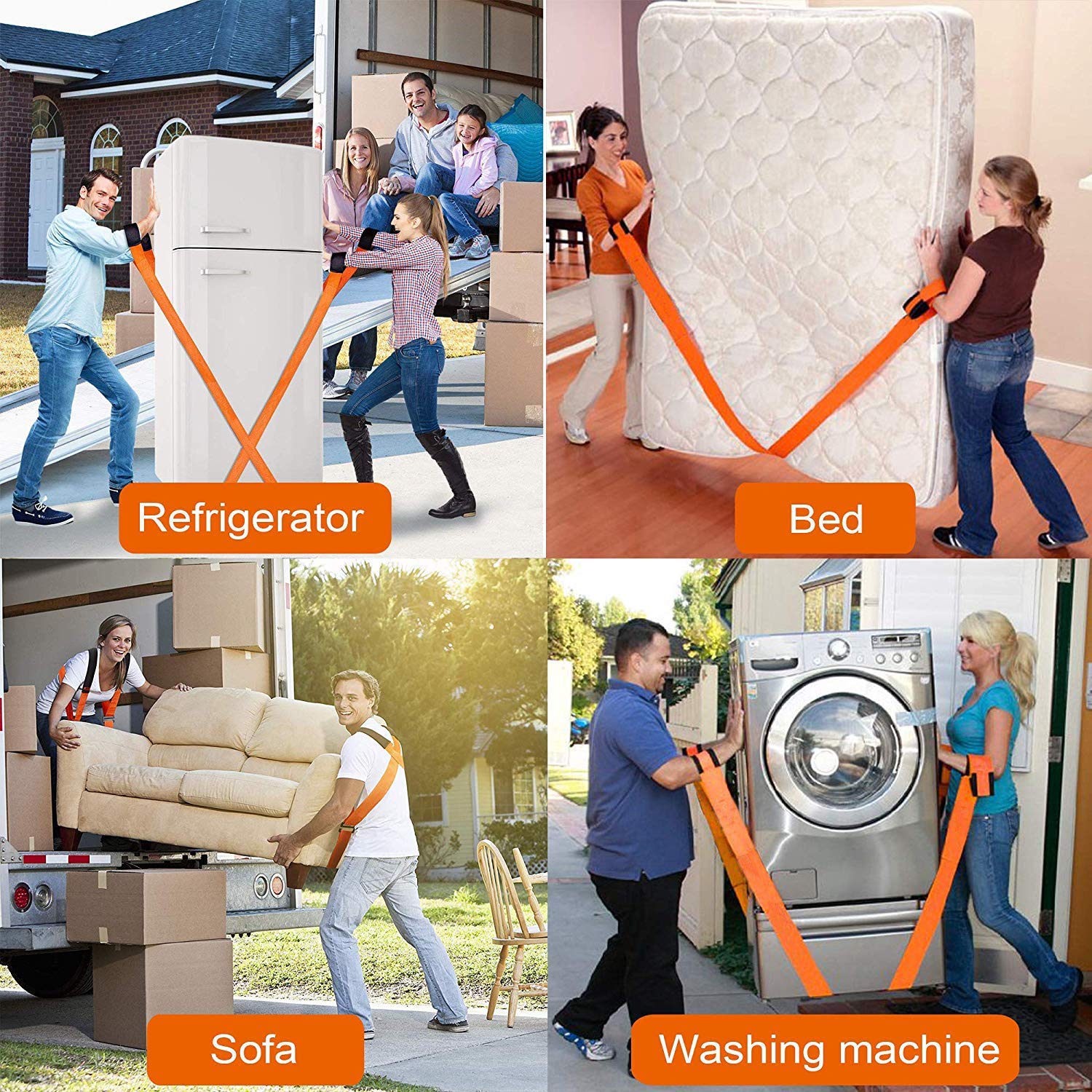 Moving Straps, YTTAO Moving and Lifting Straps, Moving Straps Lifting Shoulder 2 Person, Straps for Moving Refrigerator. Carrying for Furniture, Appliances, Mover Strap Harness