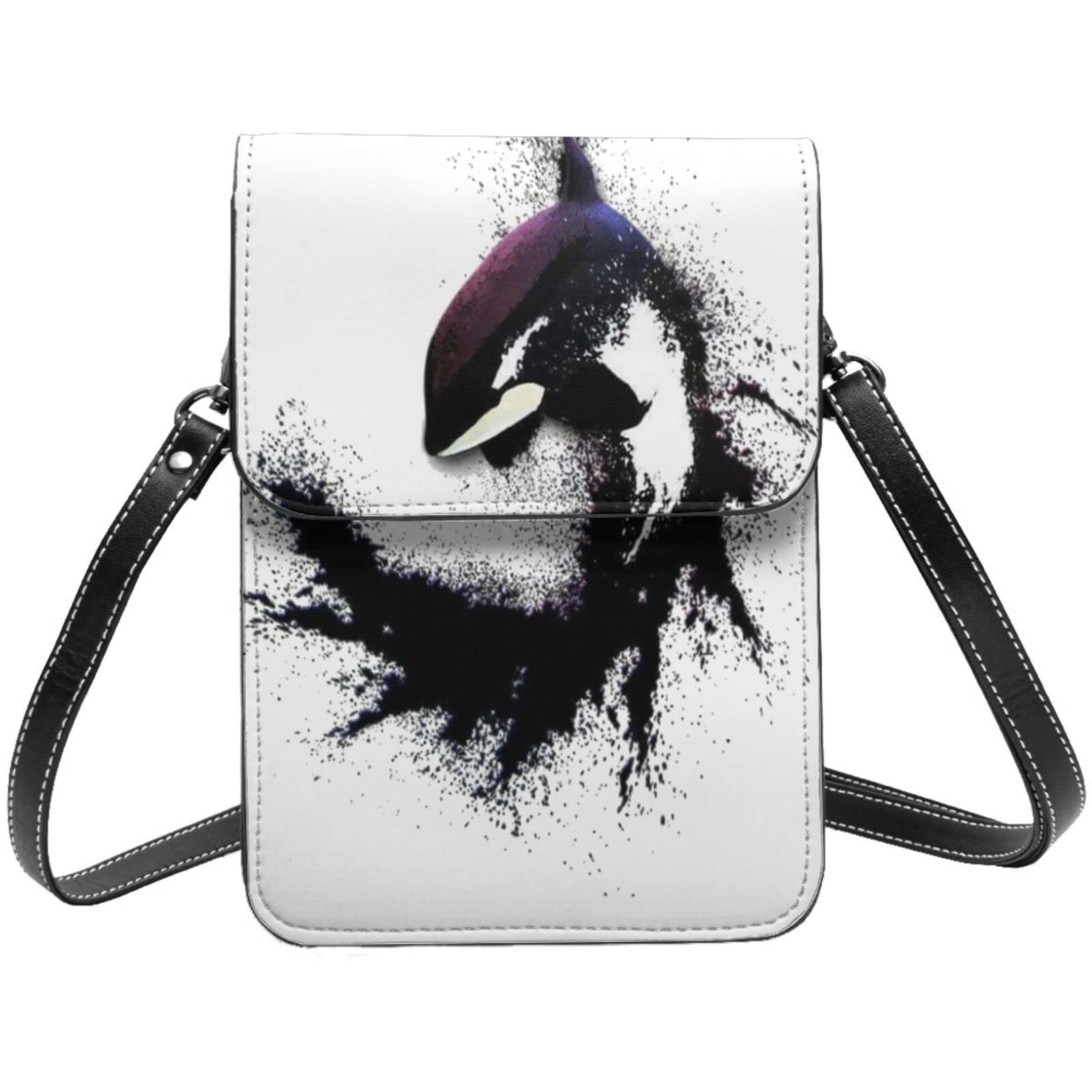 Small Crossbody Bags for Women Killer Whales Pu Leather Cellphone Wallet Purse