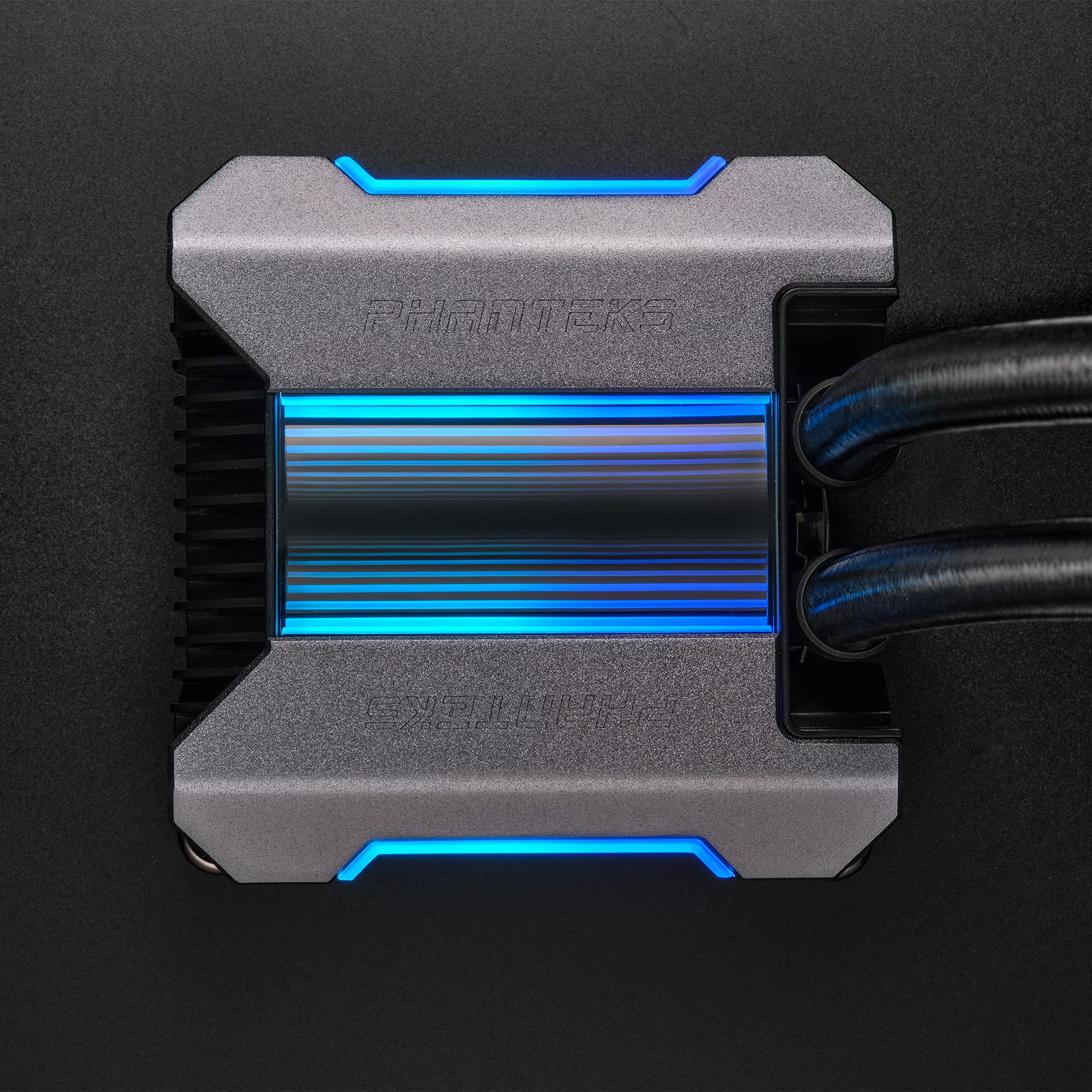 Phanteks (PH-GO240T30_DAG01) Glacier One 240T30 D-RGB AIO Liquid CPU Cooler, Infinity Mirror Pump Cap Design, Aluminum Covers, 2X T30-120 High-end Fans, Anthracite Grey,Black
