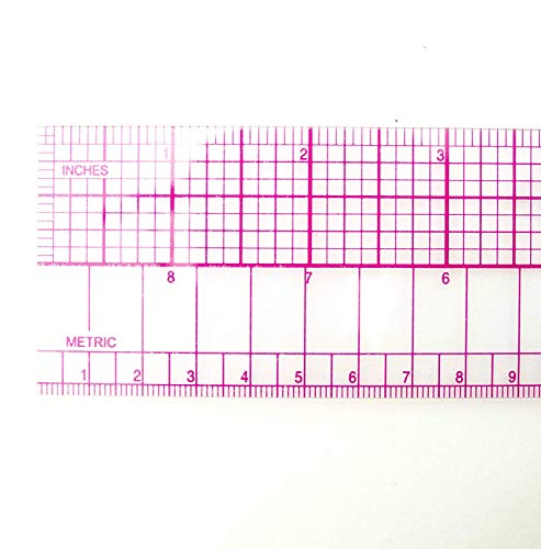 Westcott Beveled Graph Ruler, English/Metric, 2 x 18", Transparent (B-95)