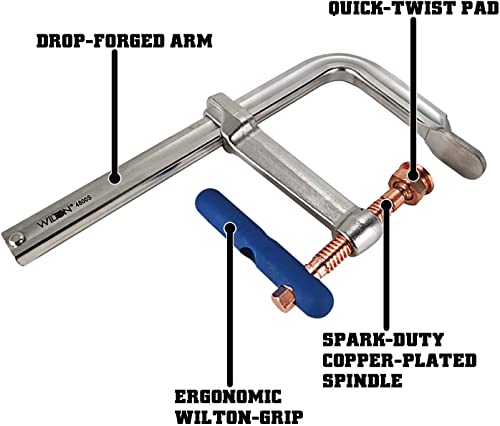 WILTON TOOLS 4800S-24C, 24-Inch Spark-Duty Copper-Plated F-Clamp (86520)