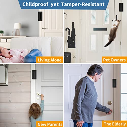 Yomisga Home Security Door Lock Reinforcement Safety Latch Extra Front Doors Security Devices Withstand 800 lbs, Anti Door Kick in Security Protector for Door Inside, Child Proof Aluminum Door Locks
