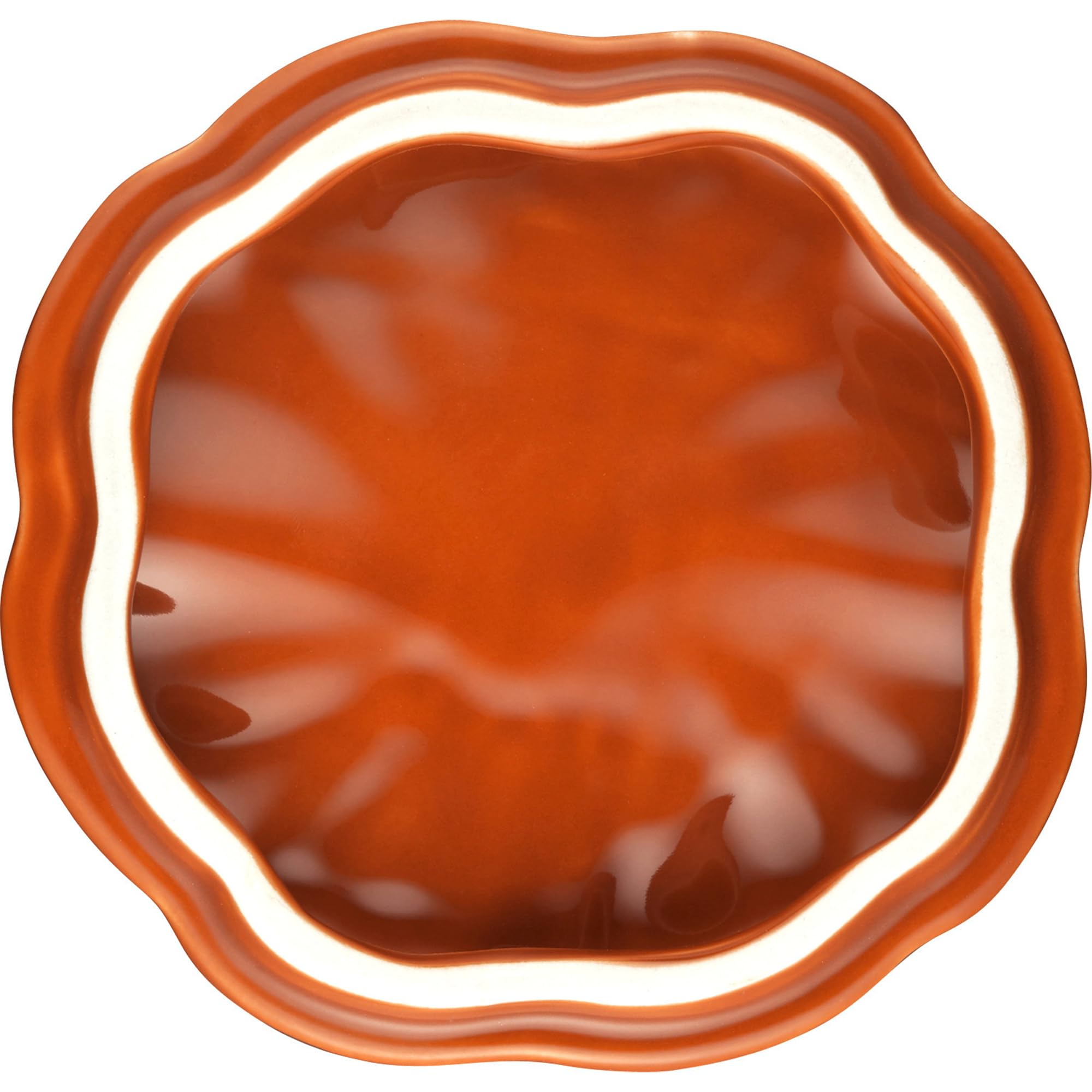 STAUB 0.5-qt Petite Ceramic, Oven & Stove Safe up to 572°F, Pumpkin Dish, Baking , Candy Dish, Burnt Orange