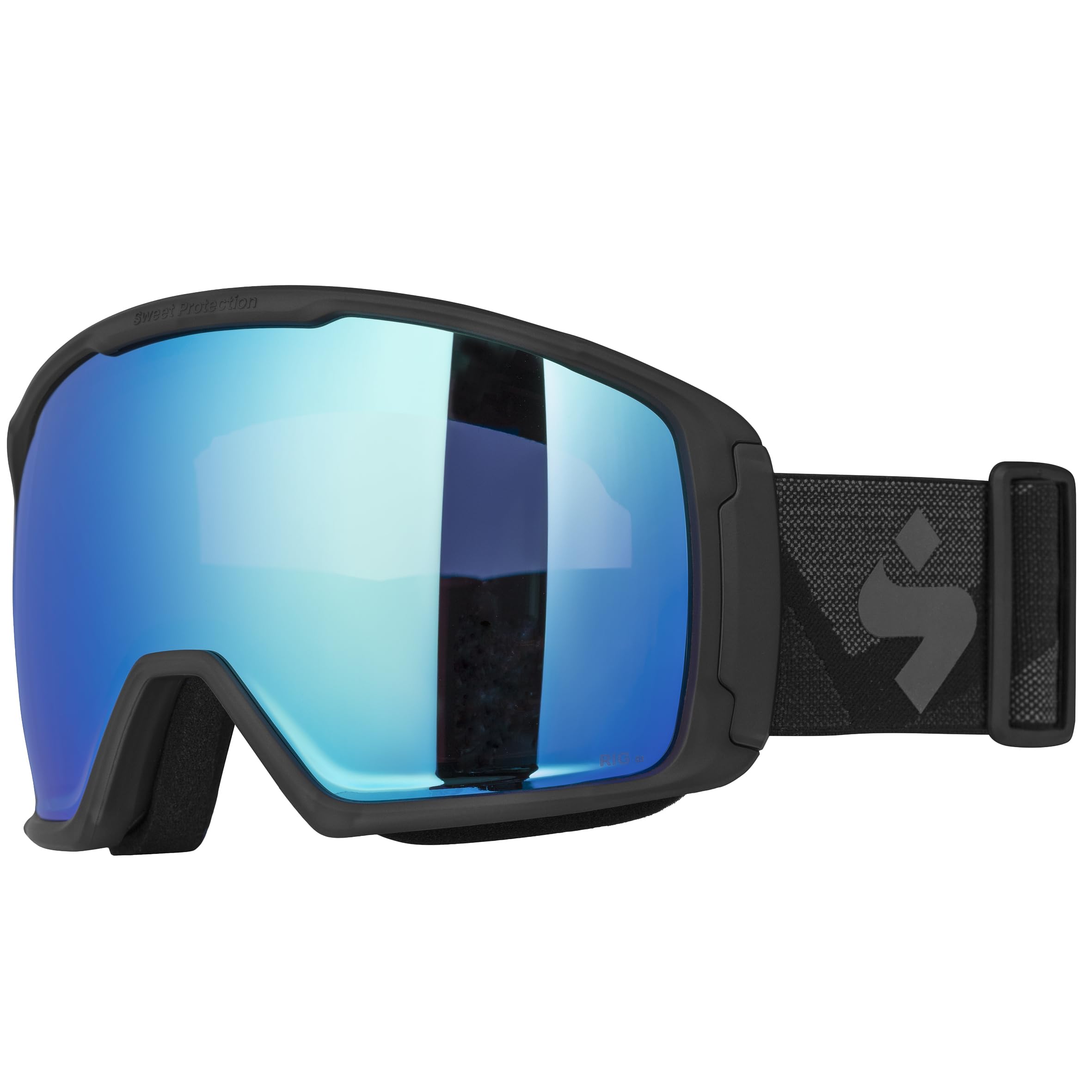 Sweet Protection Clockwork MAX RIG Reflect Snow Goggles - Ski and Snowboard UV Protection, Anti-Fog, and GORE Protective Vent, RIG Emerald/Matte Black/Black Trace