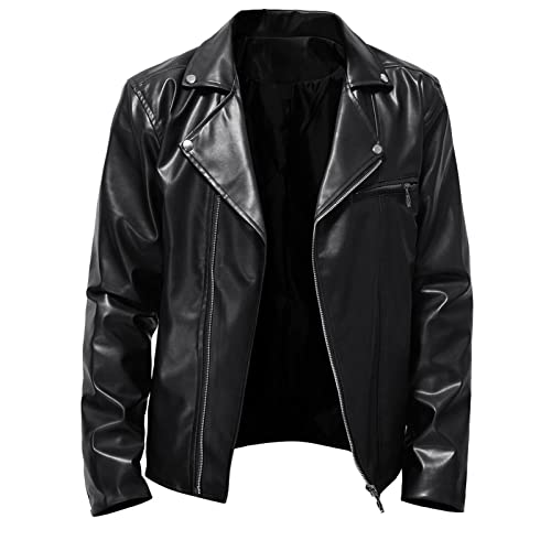 Stopdita Men Thicken Puffer Jacket Insulated Water-Resistant Parkas Long Hooded Padded Puffer Jacket Coats Collar Padded Jacket Black