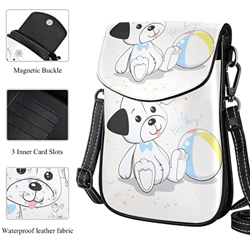 Small Crossbody Bag Cartoon Dog Cell Phone Purse Wallet