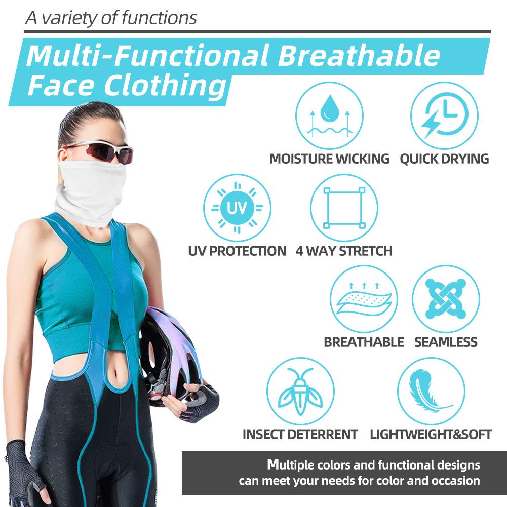 Neck Gaiter Face Mask Scarf Bandana Headwear Sun Protect for Fishing Motorcycle