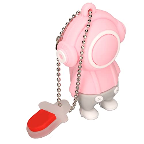 Zyyini USB Flash Drive, Cartoon Style USB2.0 Flash Drive High Speed Memory Thumb Stick for PC Computer Laptop, Plug Play, Cartoon Decorative Doll for Gift(Pink 128G)