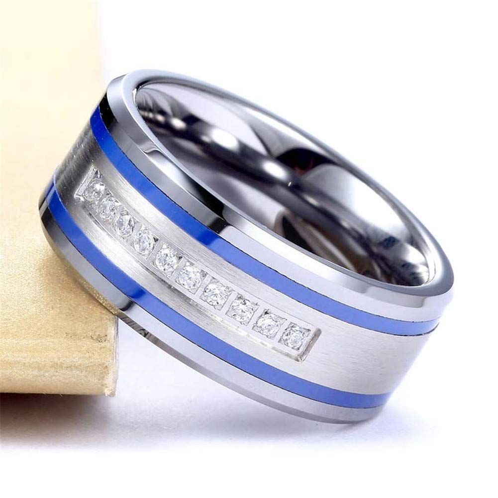 LOVERSRING 3pc Two Rings His and Hers Couple Rings Bridal Sets His Hers Women White Gold Filled Heart Cz Man Stainless Steel Wedding Ring Band Set