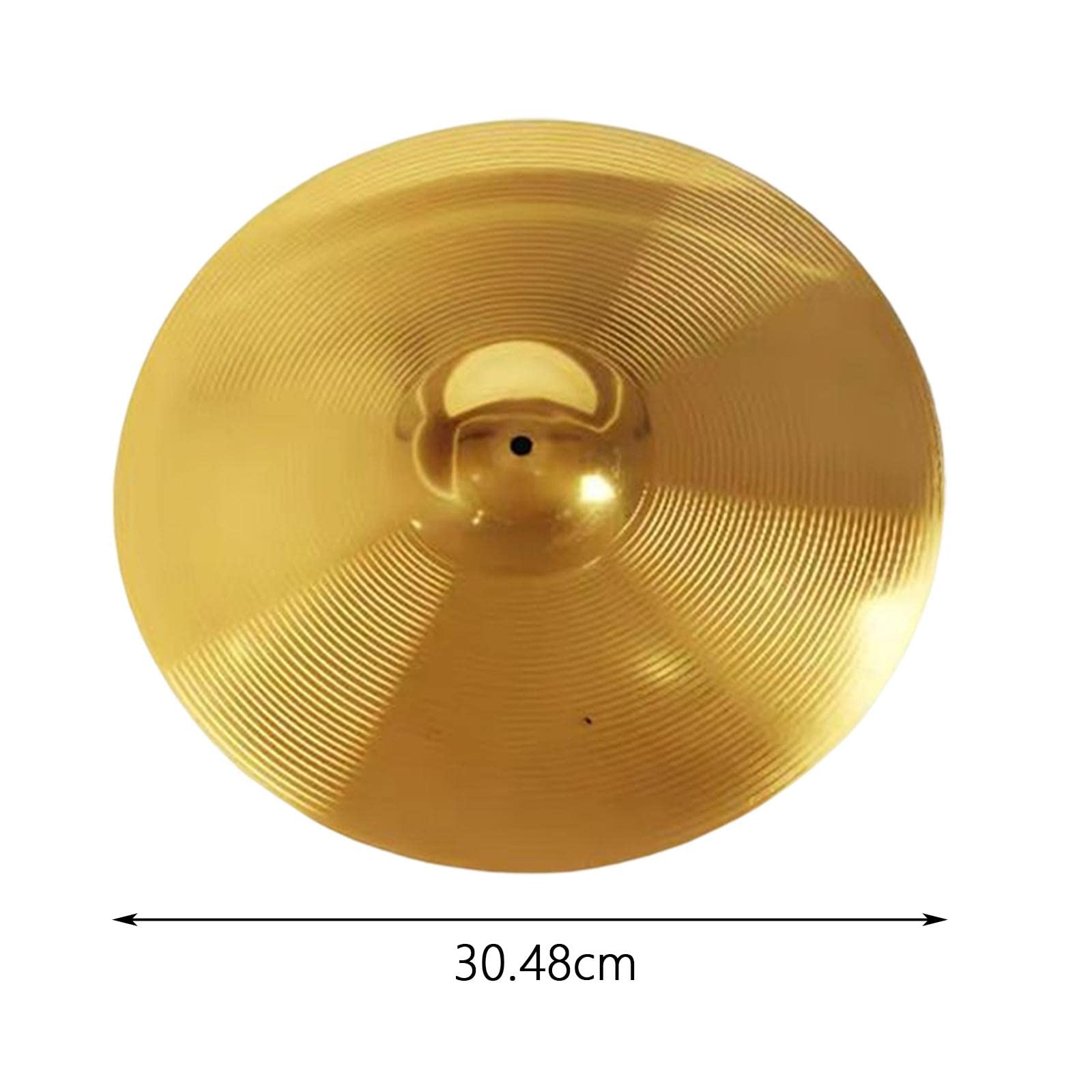 Tachiuwa Durable Brass Jazz Drum Crash Cymbals Alloy Crash Cymbal Hi Hat for Drum Players, 12inch