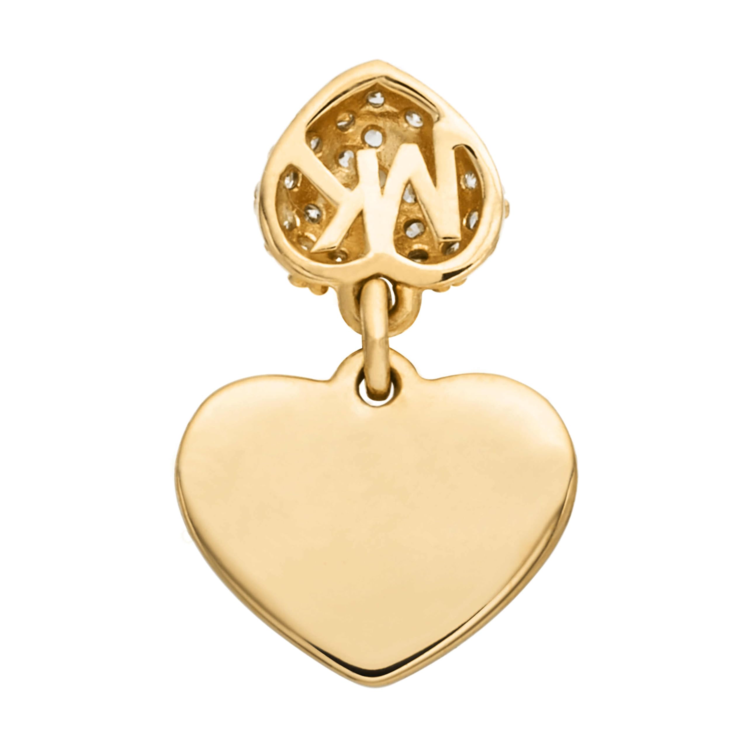 Michael Kors Precious Metal-Plated Sterling Silver Pavé Heart Bracelet Gold One Size