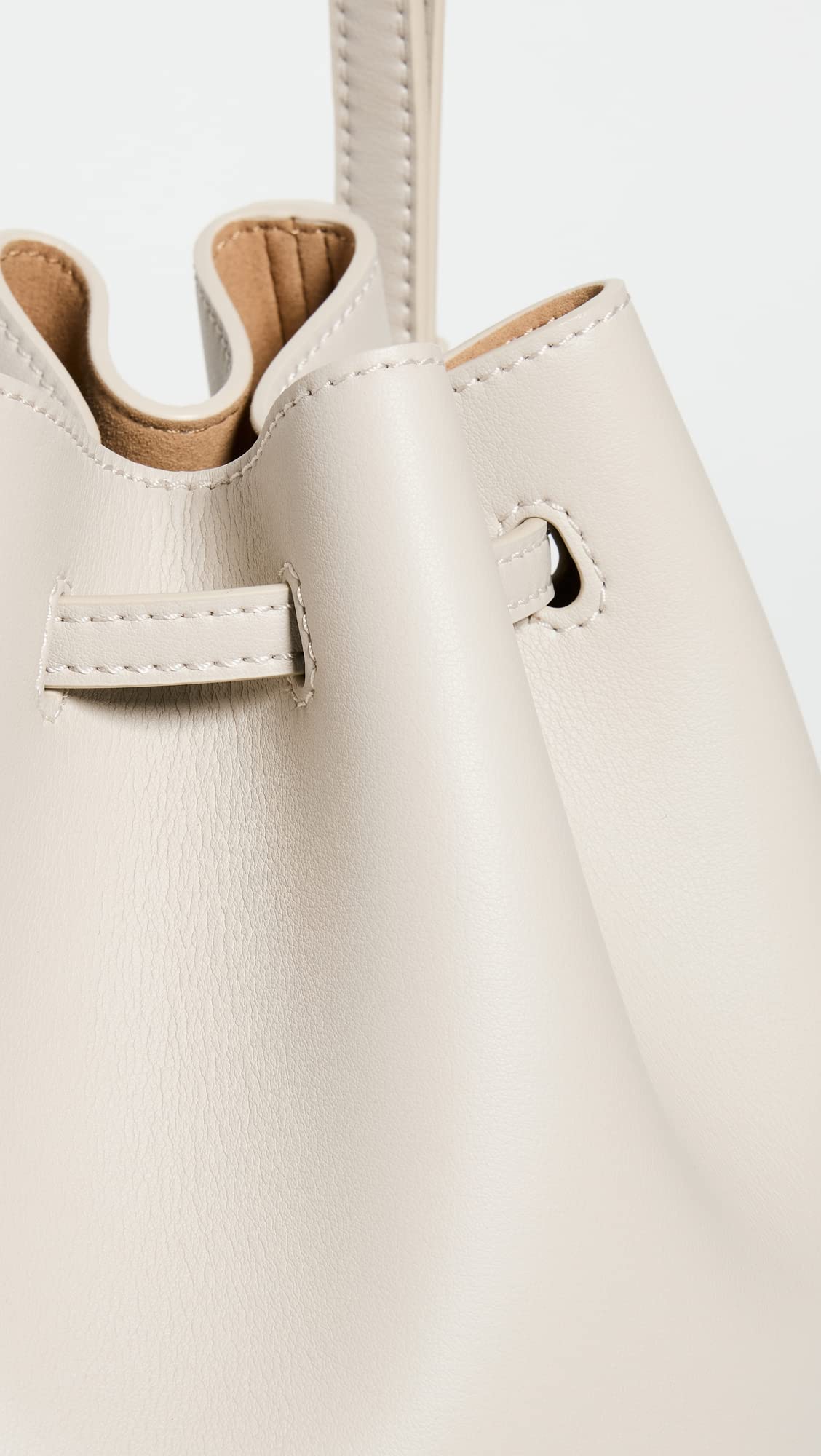 Vasic Women's Club Mini Bucket Bag, Ivory, Off White, Grey, One Size