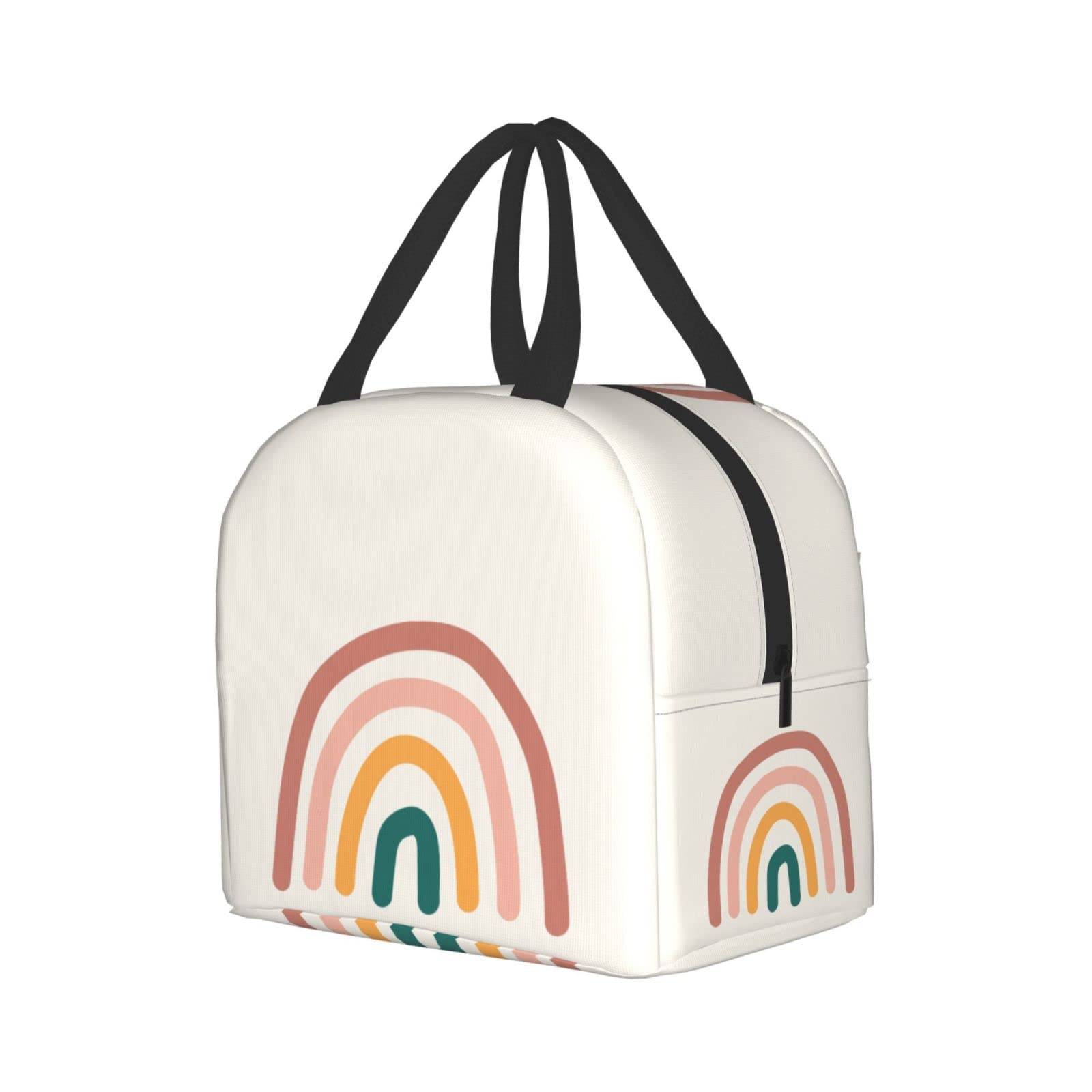 Senheol Boho Rainbow Lunch Box, Insulation Lunch Bag for Women Men, Reusable Lunch Tote Bags Perfect for Office Camping Hiking Picnic Beach Travel
