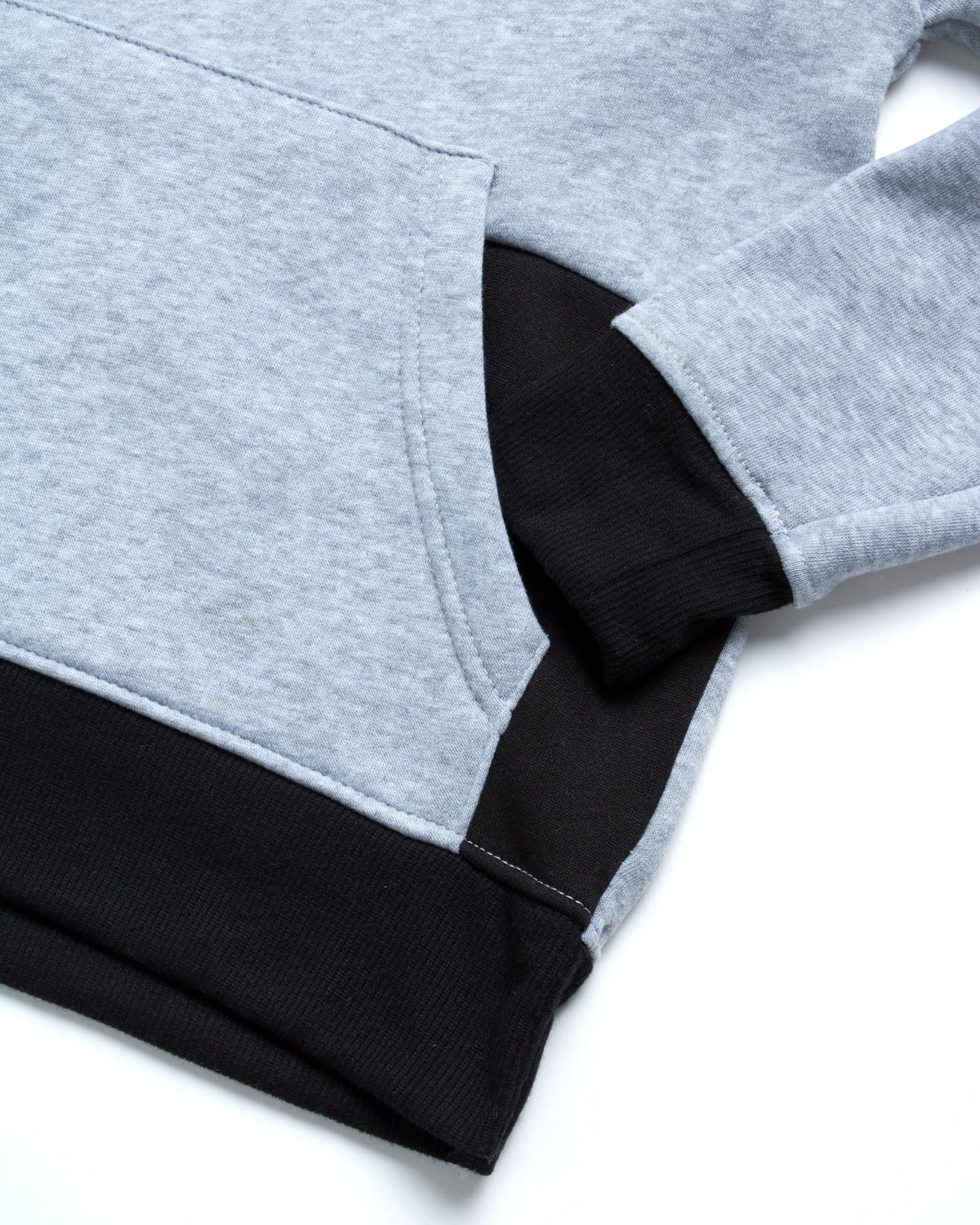 RBX Boy's Jogger Set - 2 Piece Fleece Sweatsuit Kids Clothing Set (Size: 4-12), Size 10, Black/White