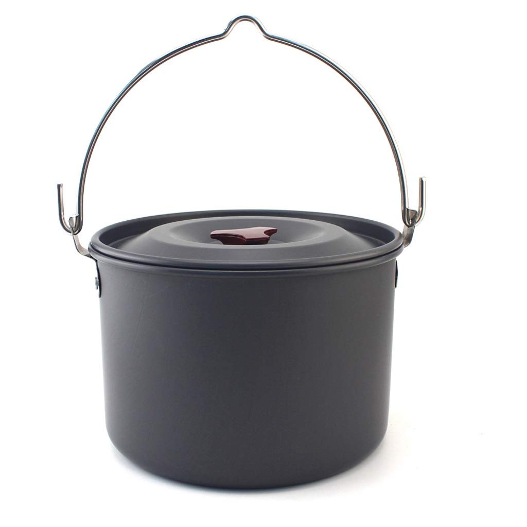 SHZBCDN 4L Picnic Pot Outdoor Tableware Camping Hiking Backpacking Cookware Cooking Pan Outdoor Pot