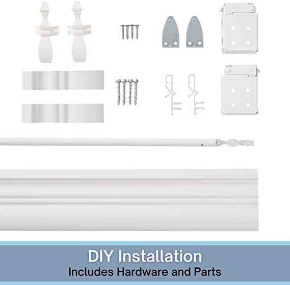 Lotus & Windoware Cordless, 2 Inch Faux Wood Blind, 11" Wide x 72" Long, Smooth, Bright White