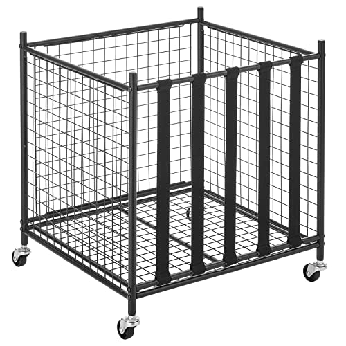 mDesign Alloy Steel Storage Rack, 19.75in x 18.25in x 20.5in, Black