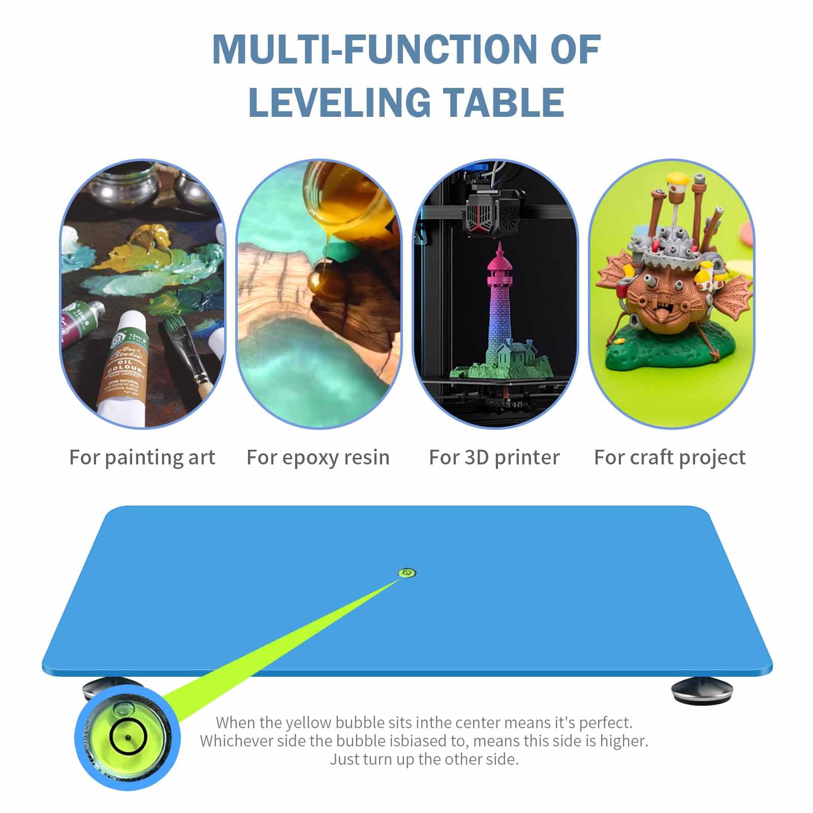 Leveling Board for Epoxy Resin, 16" x 12"Adjustable Leveling Board,Resin Supplies, Acrylic Pouring Tool, Multipurpose Resin Leveling Board,Leveling Table,Leveling Table for Resin,epoxy Tools