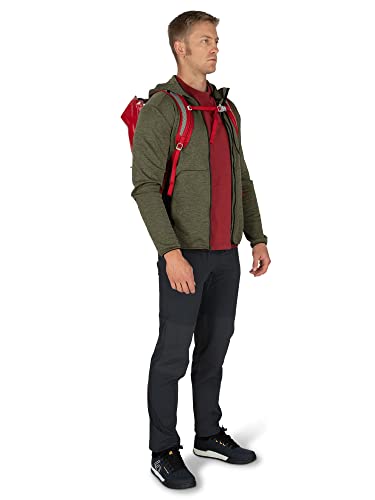 Osprey Transporter 18L Roll Top Waterproof Laptop Backpack, Poinsettia Red