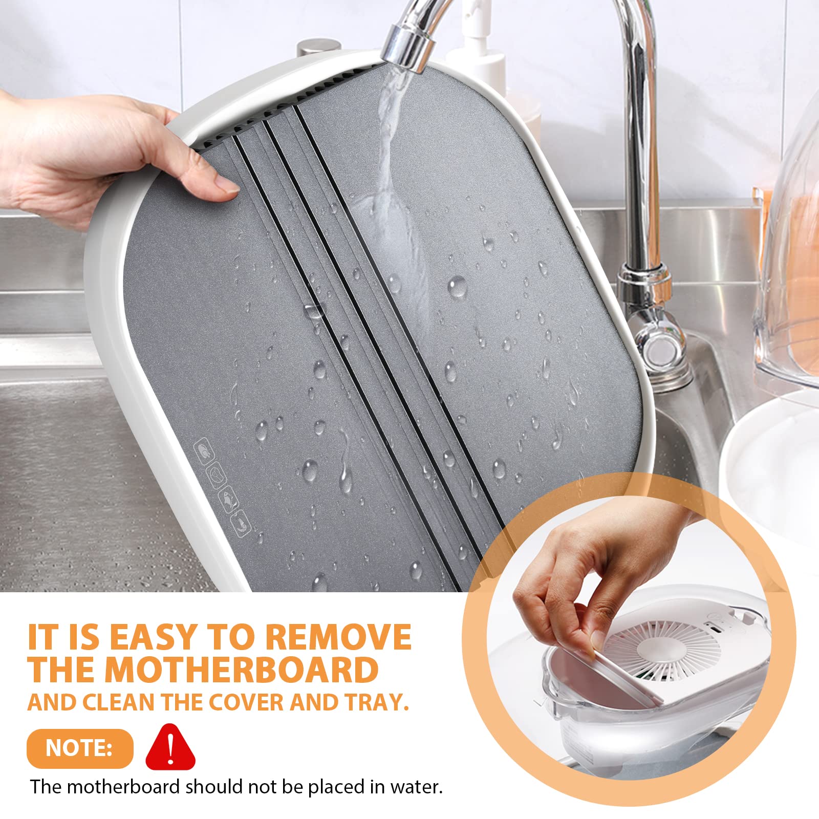 Newhai Defrost Tray for Frozen Meat, Upgraded Defrosting Board 360°Defroster with Atomizer for Beef Chicken Sea Food Kitchen Use