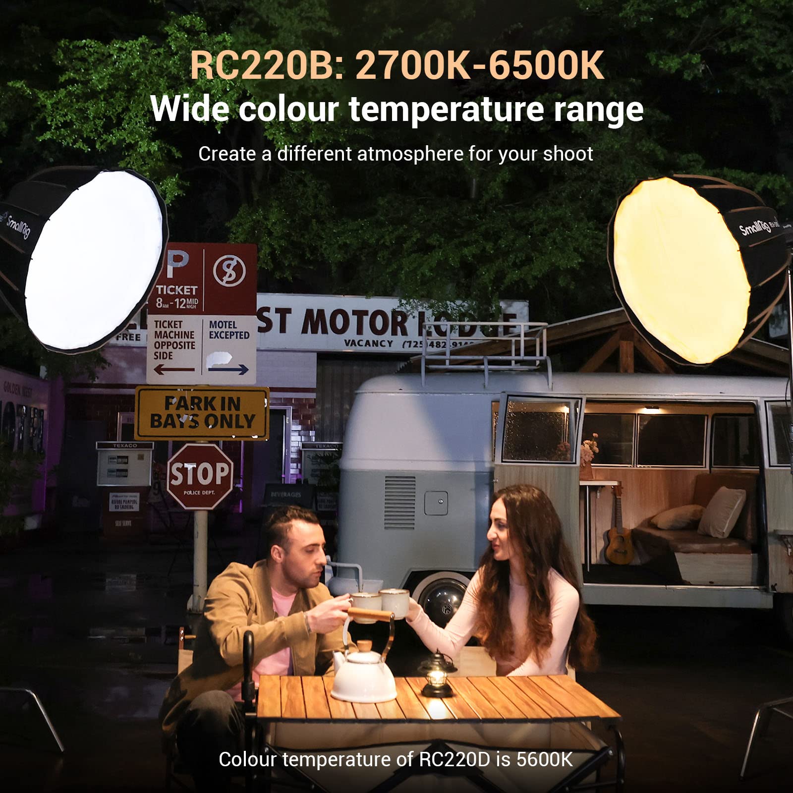 SmallRig 2xRC220D+1xRC220B 3-LED Video Light Kit 98,700/84,500 LUX @3.3ft Continuous Output Light with TLCI 96+ CRI 95+, 9 Lighting Effects, V-Mount Battery Plate, Professional Studio light-4012