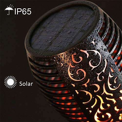 Walensee Solar Lights Outdoor Upgraded 43"(4 PACK) 96 LED Waterproof Flickering Flames Torch Lights Outdoor Solar Spotlights Landscape Decoration Lighting Dusk to Dawn Auto On/Off Security Torch Light