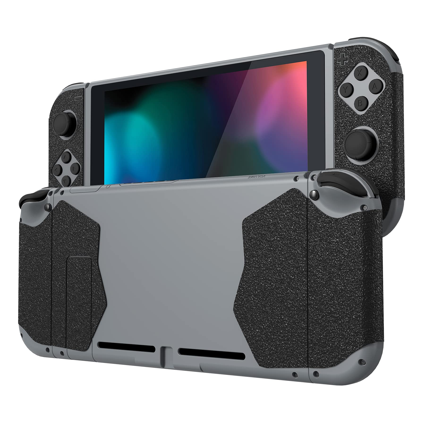 PlayVital Anti Slip Textured Rubber Grips for Nintendo Switch Controller Console, Switch Grip Sticker Pad, Sweat-Absorbent Console Joycon Grip Skins Sticker for Nintendo Switch - 3 Different Sizes