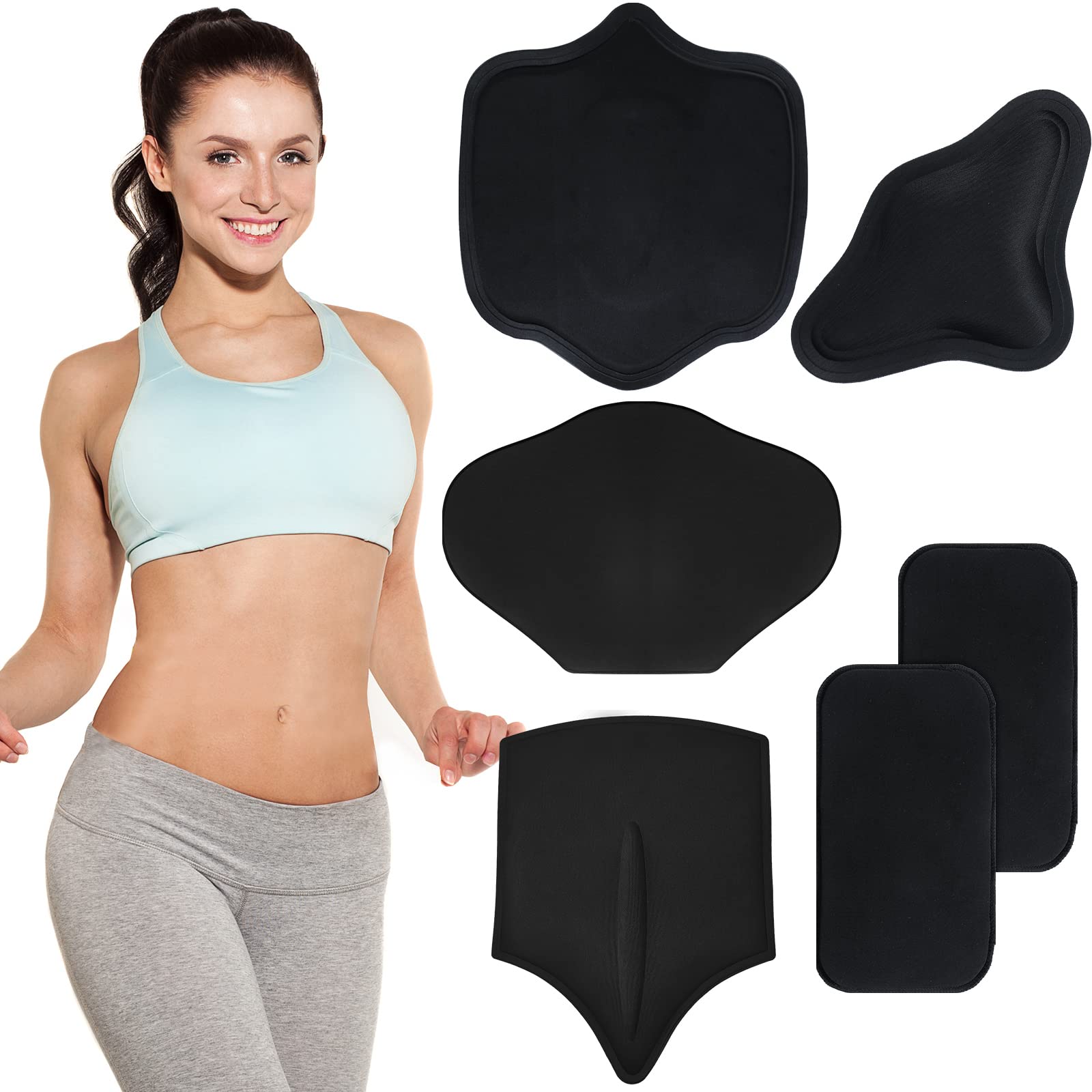 Treela 6 Pcs Lipo Foam Board Compression Board Set, Include Lipo AB Front and Back Board Abdominal Tummy Tuck Side Board for Women