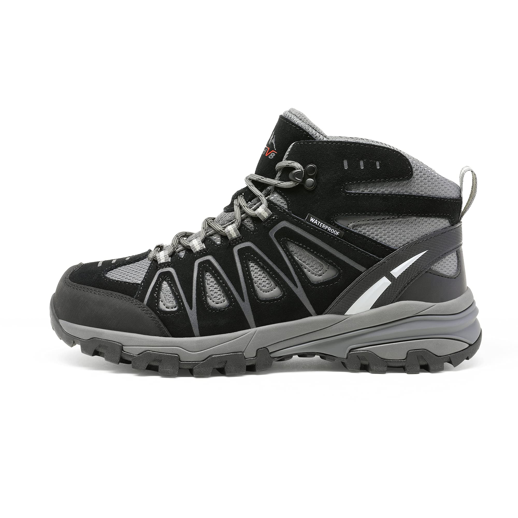 NORTIV 8 Men's Ankle High Waterproof Hiking Boots Outdoor Trekking Trails Boots SNHB211M Black Size 12 M US