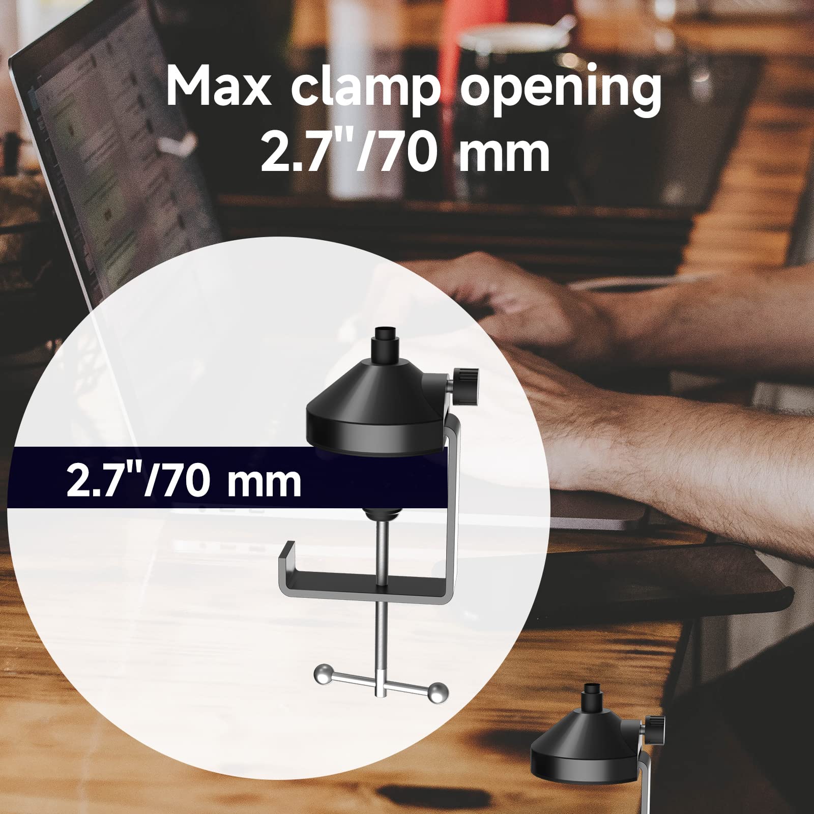 SIOWL Mic Arm - Studio Boom Arm Mic Stand with Premium Anti-Pinch Covers, Universal Thread Adaptors, Super Far and High Reach - Fully Adjustable for Podcasts, Streaming, Gaming, Recording, Home Office
