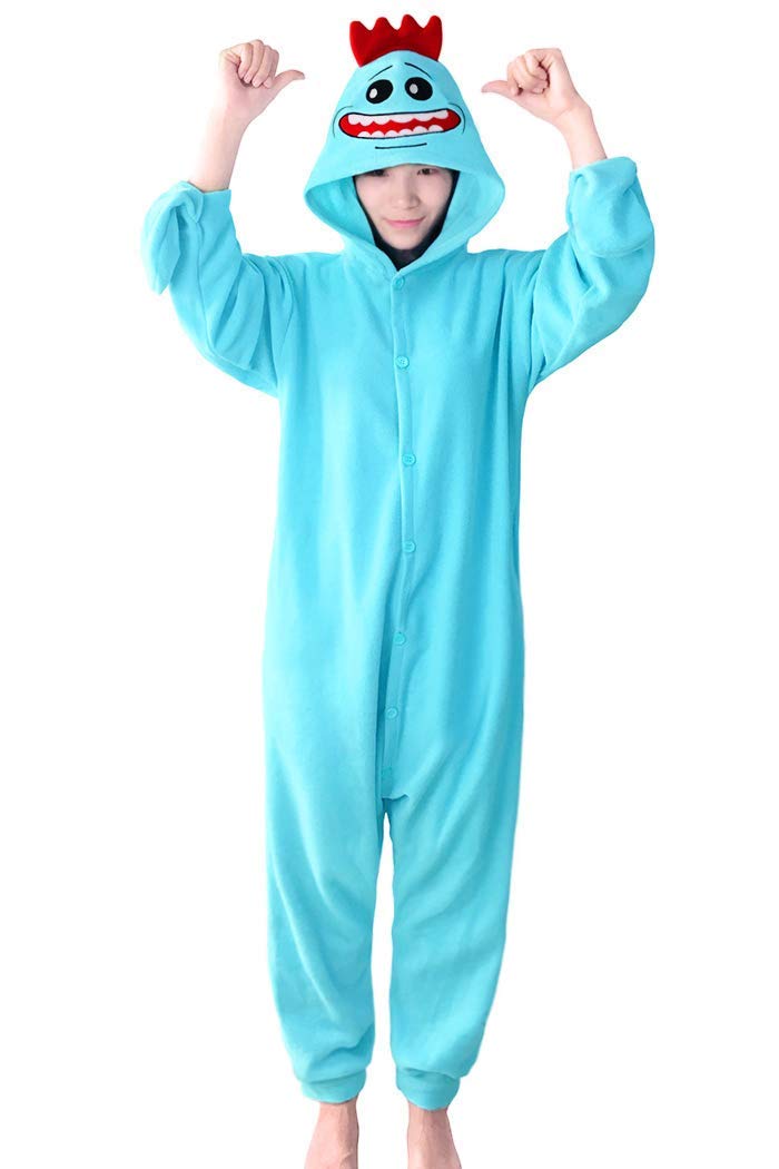 Lifeye Adult Rick Pajamas Anime Cosplay Costume Blue M