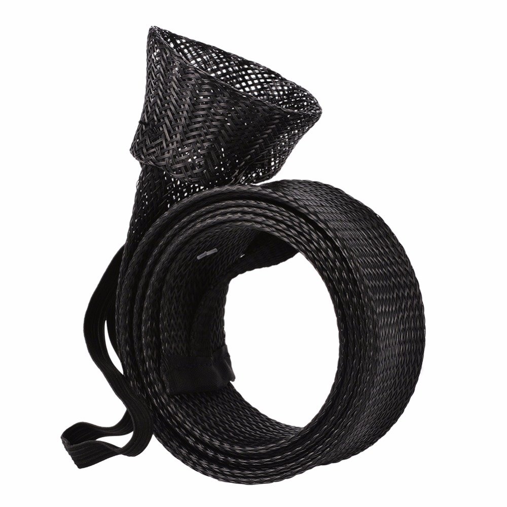 LZLRUN 2Pcs Expanable Braided Mesh Jacket Wrap Casting Fishing Rod Sleeve Cover Pole Glover Tip Protector Bag Sock Fishing Tools