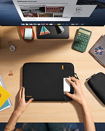 tomtoc 360 Protective Laptop Sleeve for 13-inch MacBook Air M2/A2681 M1/A2337 2022-2018, MacBook Pro M2/A2686 M1/A2338 2022-2016, Water-Resistant Shockproof MacBook Case Bag with Accessory Pouch