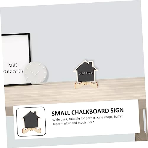 Operitacx 10pcs Wedding Signs Table Chalkboard Sign Place Blackboard Countertop Chalkboard Sign Mini Chalkboard Label Signs Mini Blackboard Easels Chalkboard Signs Small Board Desktop Wood