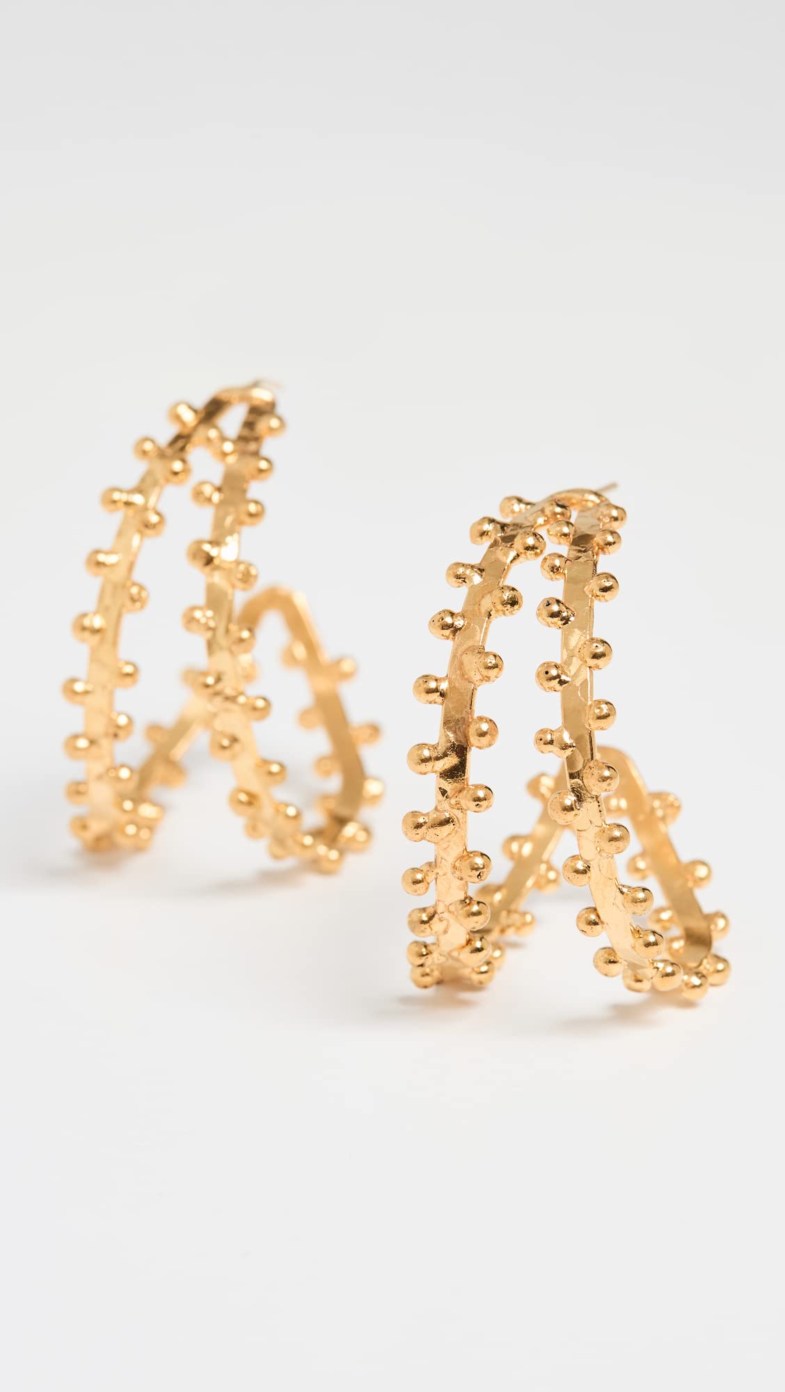 Sylvia Toledano Women's Hoop Earrings, Gold, One Size